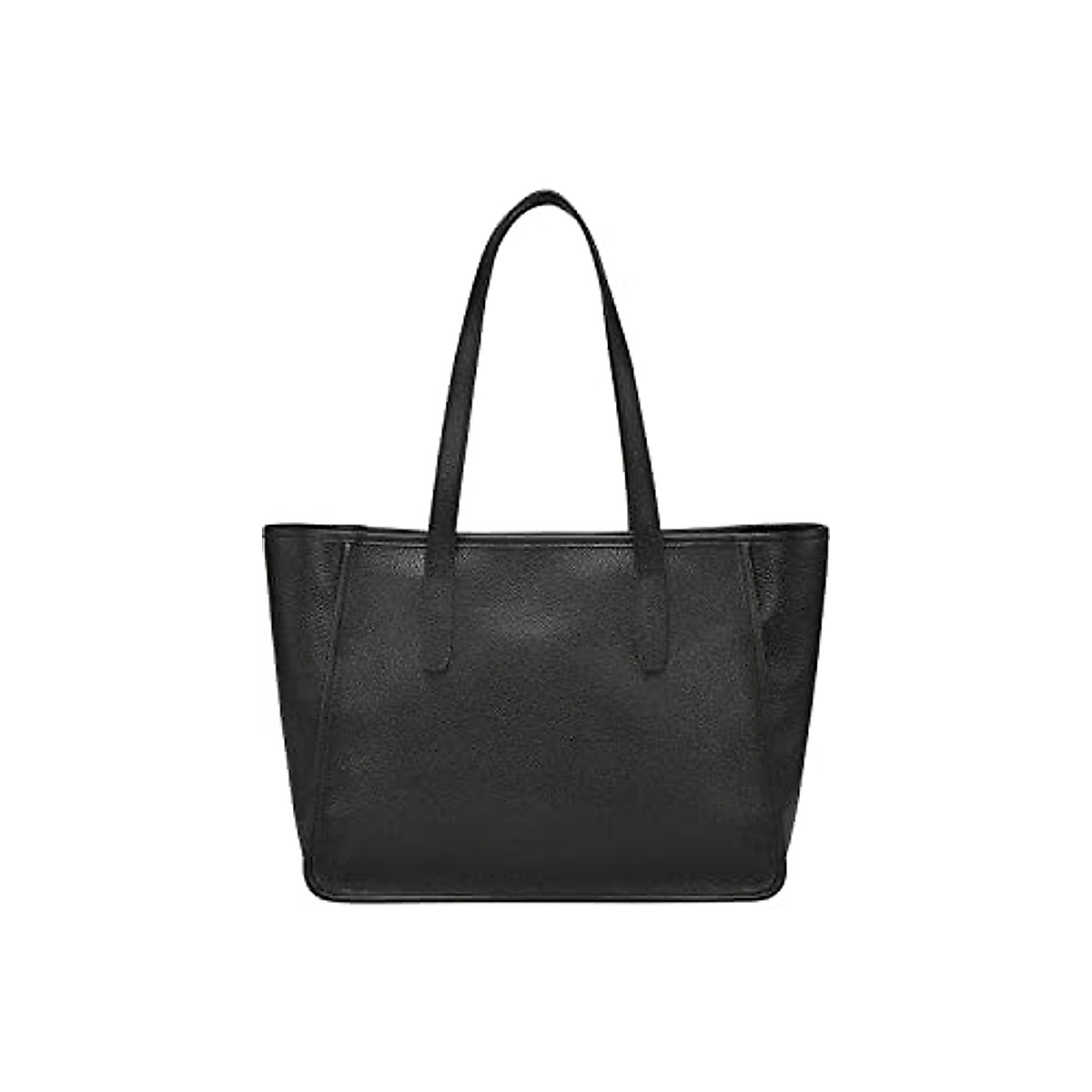 Longchamp 'Le Foulonne' Large Leather Shoulder Tote Handbag, Black