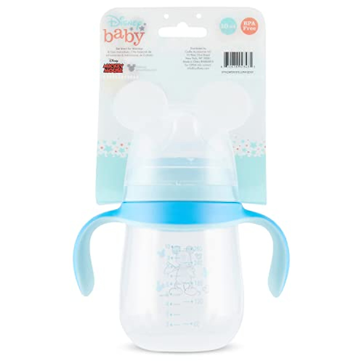 Disney Sippy Cups for Toddlers, Learner Sippy Cups for Kids with Pacifier, BPA-Free Trainer Cup with Handles, Leak-Proof Minnie Mouse and Mickey Mouse Sippy Cups, Perfect Unisex Gift for Children