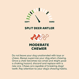 Little Loyals 100% Natural Grade A Premium Split Deer Antler Chew for Dogs | Long-Lasting Dental Health Treat | Ideal for Aggressive Chewers Dog Breeds (Extra Large)