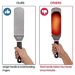 RüK Griddle Accessories Kit, 20 Pcs Anti-Scalding Long Handle Flat Top Griddle Accessories Set with Professional Metal Spatula, Griddle Scraper, Cleaning Kit, e-Cookbook for Blackstone and Camp Chef