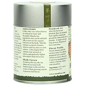 The Tao of Tea Liquid Jade Powdered Matcha Green Tea, Loose Leaf, 3 Oz