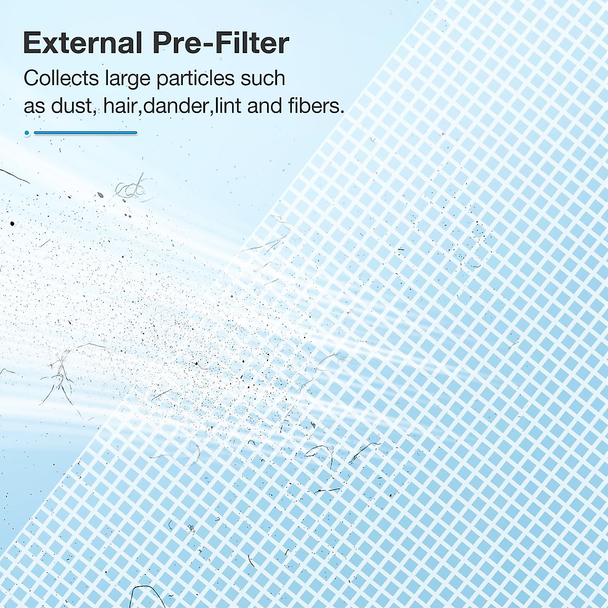 2 Pack MK07 Air Filter Compatible with MK07 Air Purifier, 4-in-1 H13 Ture HEPA Air Filter Suitable for MK07 for Dust Pollen Lint Pet Dander fumes-Standard Version,Blue