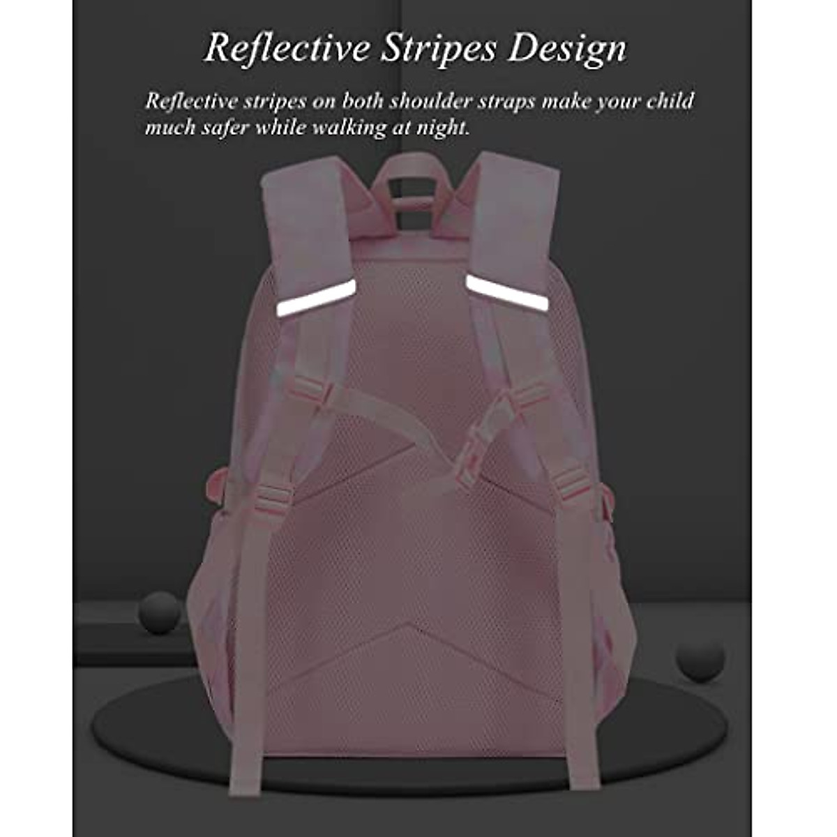 3Pcs Gradient Girls Backpacks Bookbags Set for School with Matching Insulated Lunchbox and Pencil Case