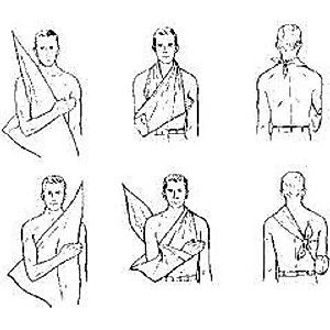 LINE2design Triangular Bandage - First Aid Bandage Wound Dressing Fracture Fixation Emergency 5Pk