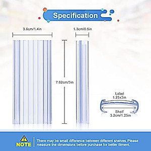 Lenink 30Pcs Wire Shelf Label Holders,Plastic Wire Rack Label Holder,Compatible with Metro 1-1/4in Shelves,Label Area 3in Lx1.25in H (Label Paper Insert Not Included)