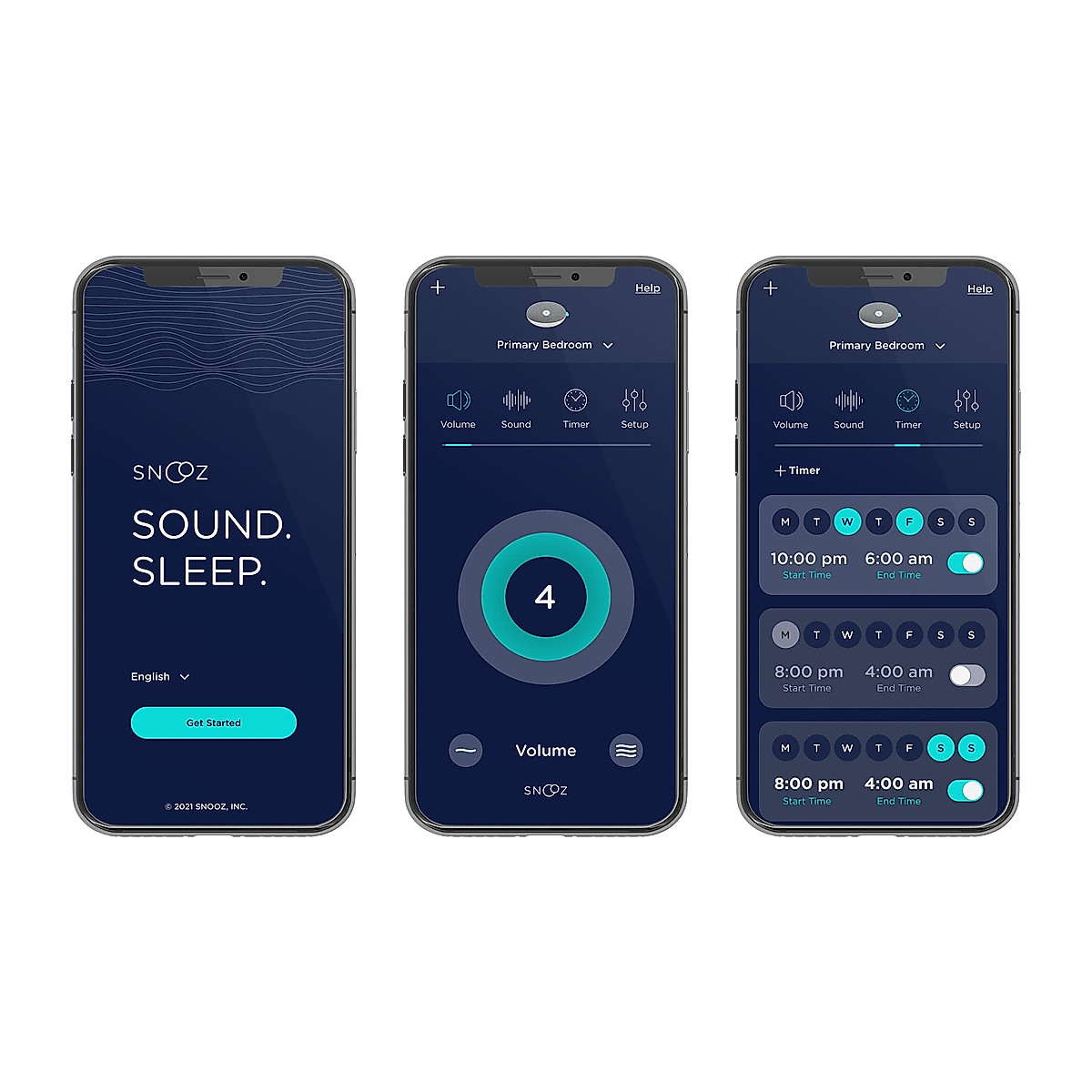 SNOOZ Button - White Noise Sound Machine - Non-Looping White Noise, Pink Noise, and Fan Sounds Plus Bluetooth Speaker - Charcoal