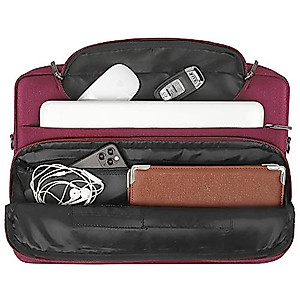 DOMISO 10.1 Inch Multi-Functional Laptop Bag Business Briefcase Waterproof Messenger Shoulder Bag for 10.1"-10.5" Laptops/Tablets/iPad Pro/iPad Air/Lenovo Yoga Book/Asus/Acer, Purple