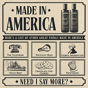 Polished Gentleman Beard Wash and Conditioner Set - Softens and Strengthens - Beard Shampoo with Growth Oil - Moisturizer & Beard Thickener - Tea Tree Unscented - Paraben-Free & Sulfate-Free (4oz)