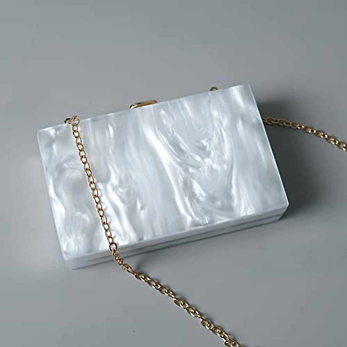 Fashion Accessory Women Bag Acrylic White Solid Night Dinner Handbag Woman Wedding Evening Bag Trendy Party Clutch Purse