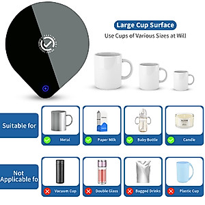 【2023 Upgraded】 Coffee Warmer with Mug Set/Coffee Cup with Warmer/Coffee Mug Warmer with 2 Temperature/Coffee Cup Warmer for Desk/Gifts for Birthday, Thanksgiving Day and Christmas, Valentine's Day