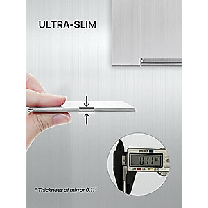 MIRRORNOVA Portable Folding Mirror, Ultra-Slim Durable Makeup Mirror, Small Tabletop Mirror for Travel, Aluminum Shell, Mini Size, 4.7"