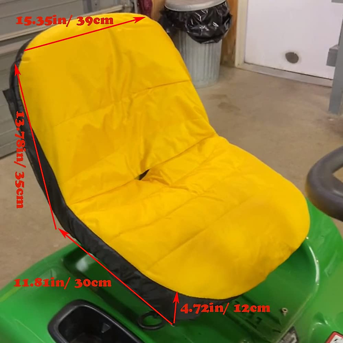 Riding Lawn Mower Seat Cover Skyour Waterproof Tractor Seat Covers Compatible with John Deere/ Kubota/ Craftsman/ Cub Cadet Mower, Universal Lawn Mowers Tractors Seats Covers up to 14" High