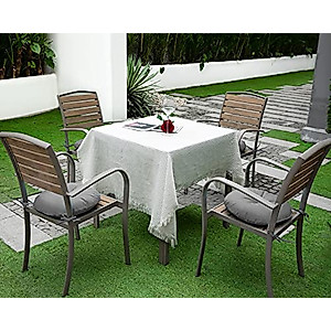 ROSNINIKA 2 Pack Round Bistro Seat Cushions Bistro Chair Cushion Round Cushion Outdoor Chair Cushions with Ties 15x15x4 Inches Gray