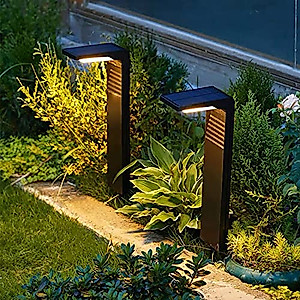 Solar Pathway Lights,2 Pack Solar Path Lights with 2 Modes Bright White Lights Outdoor Waterproof Solar Landscape Lights Solar Powered for Yard,Driveway,Sidewalk,Lawn,Garden