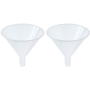 Sscon 2Pcs 150ml Lab Funnels Plastic Laboratory Filter Funnels with Wide Mouth Clear