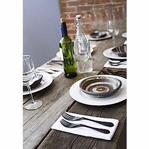 KNORK Titanium Coated 5 Piece Flatware Set, Matte Black