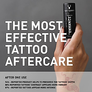 Mad Rabbit Enhance Tattoo Balm Stick-Tattoo Aftercare Brightener & Moisturizer, Clean, Color Enhancement, Fragrance-Free (.2oz)