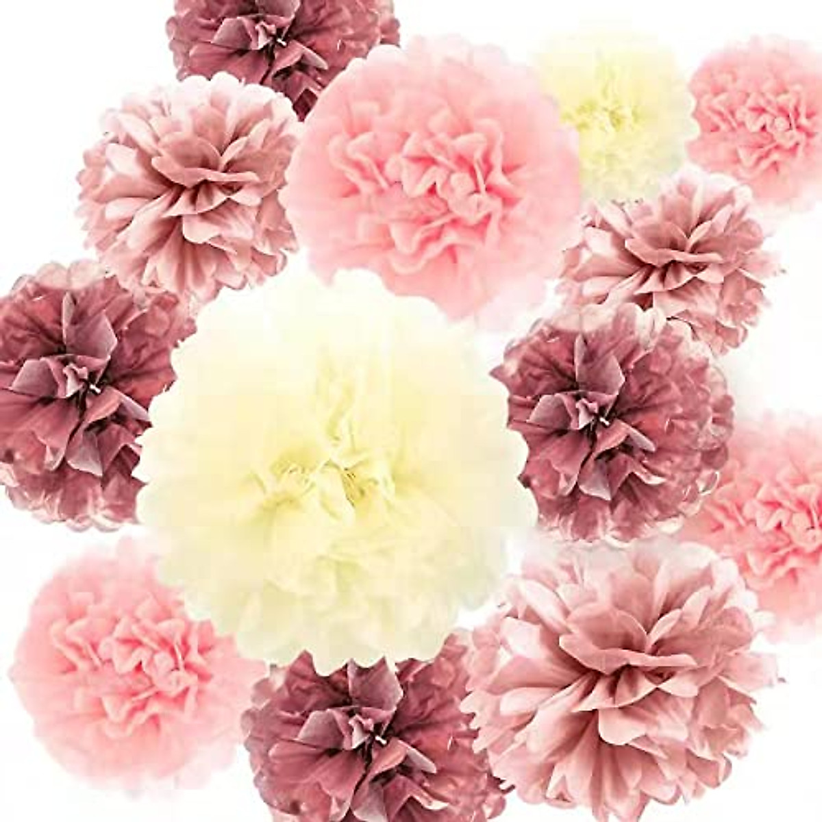 GuoZhiXin Rose Gold 60th Birthday Party Decorations , Rose gold Glittery Happy 60th Birthday Banner,Poms,Sparkling Hanging Swirls Kit for 60th Birthday Party Supplies