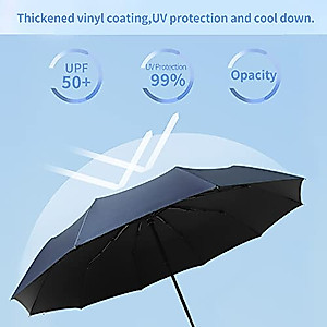 GENMAI SOEASY Compact Travel Umbrella for Rain,8 Ribs Strong Windproof Umbrellas Auto Open & Close Collapsible Small Folding Portable Umbrella for Car,Backpack Men and Women Automatic Black