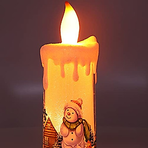 SALUTUY Candles Lamp, Remote Control 9.3in Warm Light Santa Claus Candle Lights LED for Homes Gardens, Courtyards for Christmas Party Lights, Decorative Lights(#2)