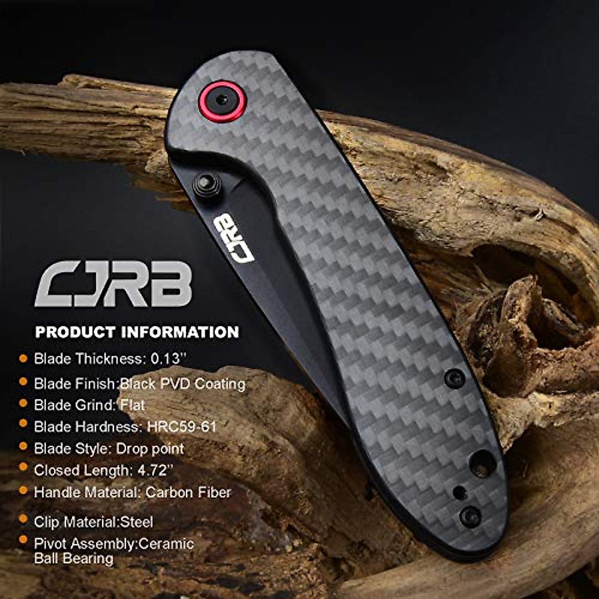 CJRB Feldspar Big Bundled with Small Black Great EDC Knife Companion