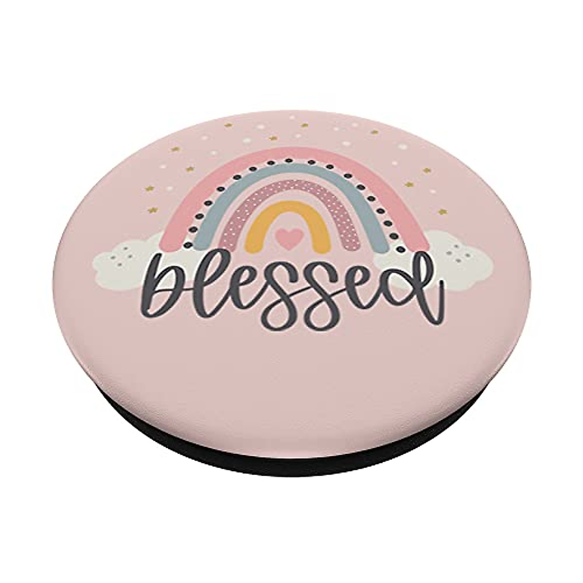 Blessed - Cute Rainbow Positive Quotes Inspirational Saying PopSockets Swappable PopGrip