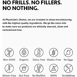 Physician's CHOICE Organic Ashwagandha 1950mg w/ Black Pepper Extract for Enhanced Absorption - Stress Support - Mood Support - Wellbeing Supplement, 90 Veggie Ashwagandha Root Powder Capsules