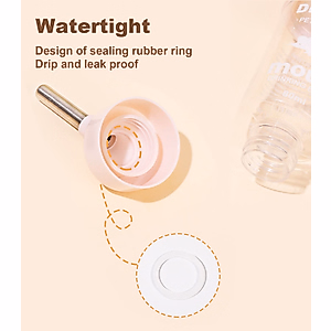 Hamster Water Bottle with Stand, Small Animal Water Dispenser, with Hideout Space, Leak-Proof, for Dwarf Hamsters