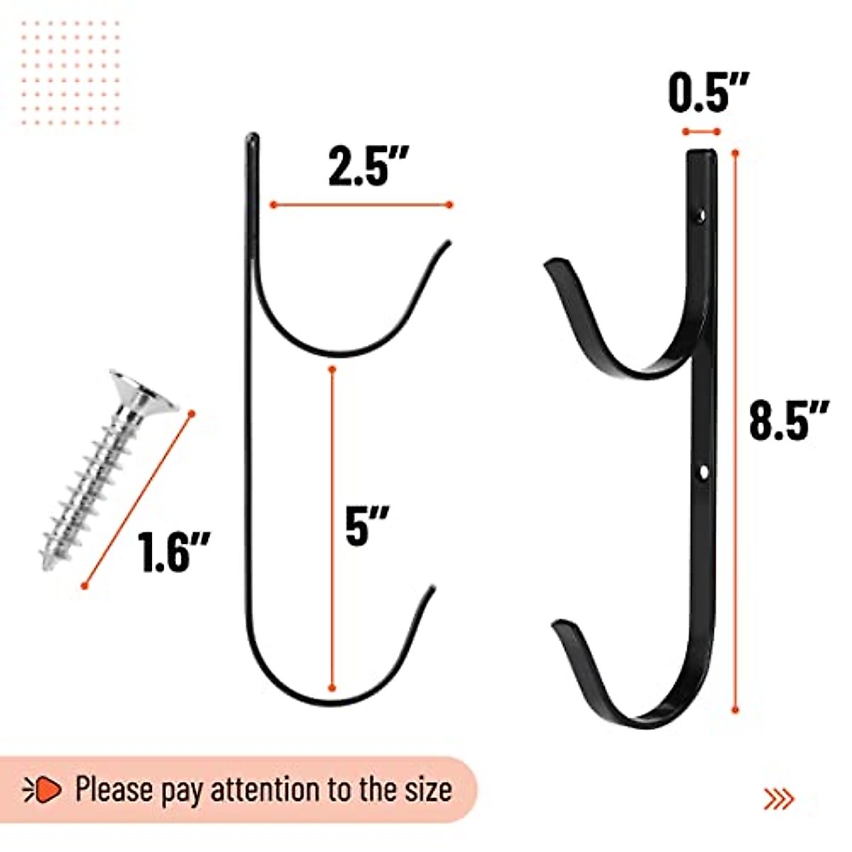 UNCO- Pool Pole Hanger, 2 Pack, Pool Hooks for Poles, Pool Equipment Hooks, Pool Pole Hooks, Hooks for Pool Supplies, Pool Hooks for Poles and Hose, Pool Hooks, Pole Hangers, Pools Accessories