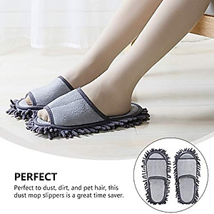 Holibanna 1 Pair Slippers Cleaning Slipper House Floor Cleaning Mop Anti-skid Footwear Mop Socks Mop Shoes for Floor Mops for Floor Cleaning Get Rid of Periods Lovers Indoor Cotton Soles
