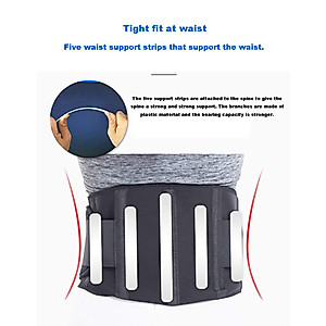 LSRRYD Heated Waist Belt Lower Back Support Belt Lumbar Support Belt for Pain Relief and Injury Prevention Double Adjustment(Without Power Bank)