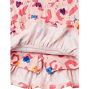 Amazon Essentials Girls' Knitted Ruffle Scooter Skirts (Previously Spotted Zebra), Pack of 3, Purple/Light Pink/Orange, Large