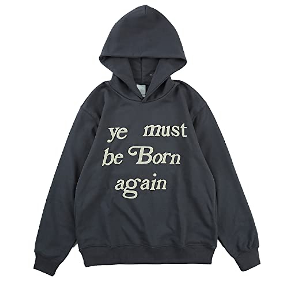Cactus Pack Ye Must Be Born Again Hoodie Hip Pop Rapper Graphic Print Unisex Long Sleeve Heavyweight Hooded For Unisex Grey