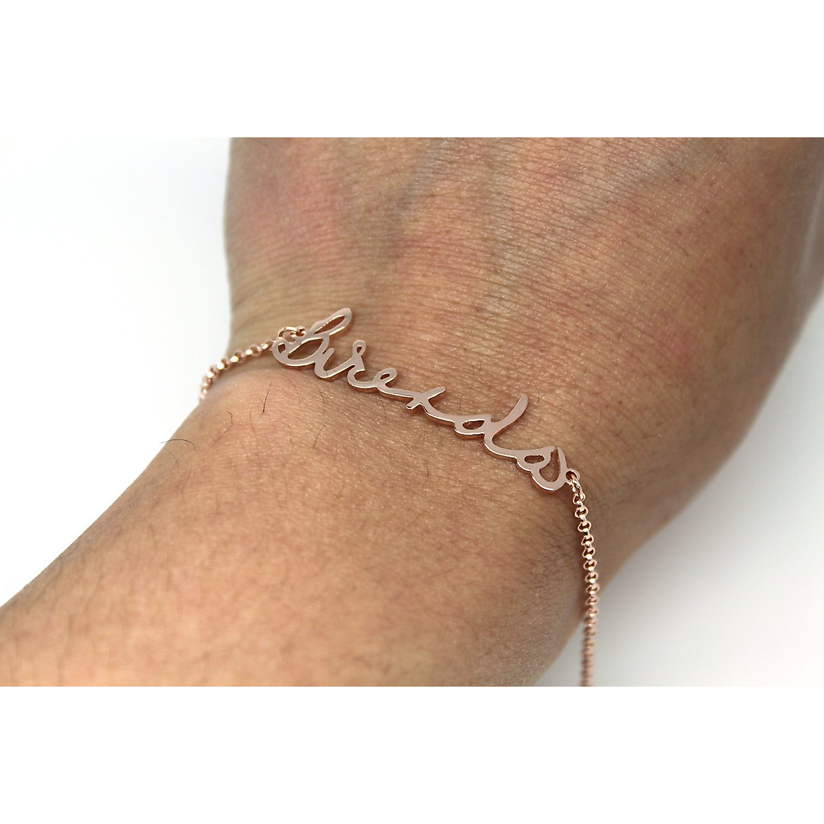 Joelle Jewelry Design Handwriting Bracelet Personalized Memorial Signature Bracelet Custom signature bracelet - 925 Sterling Silver