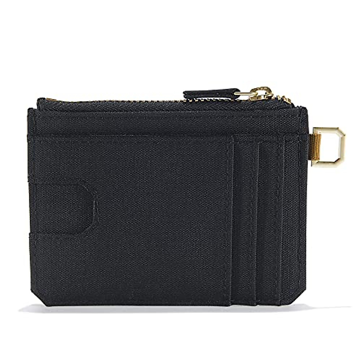 Carhartt womens Wallet, Rugged Leather and Canvas for Women, Available in Multiple Styles & Colors Wallet, Nylon Duck Zippered (Black), One Size US