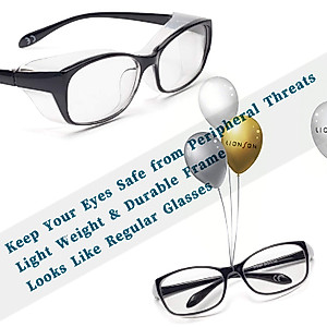 LianSan Anti Fog Safety Goggles for Nurses, Side Shields Lab Goggles, PPE Protective Safety Glasses for Women Men Blue