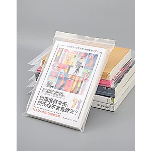 7x9.5 Inches Zipper Bags, 5.5x8.5 Book Protectors, Water Proof Book Bag for 5.5x8.5 Paperback Fiction, 100 PCS