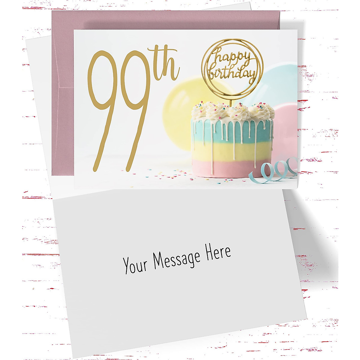 Audacious Cards 99th Birthday Card - Beautiful 99th Birthday Card for Women, For Her for 99 Year Old Birthday