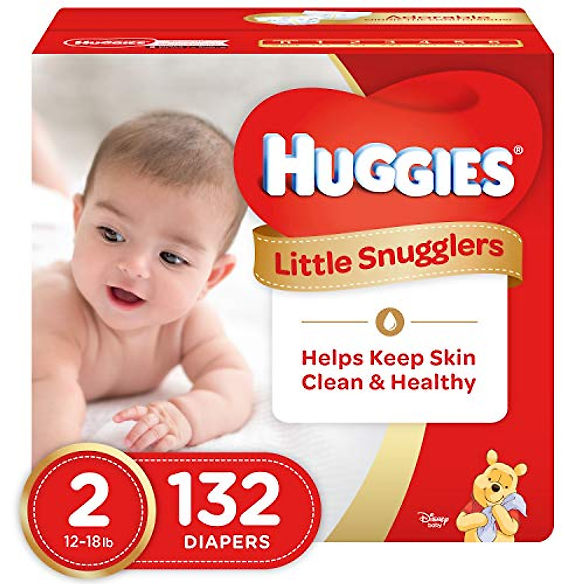Huggies Little Snugglers Baby Diapers, Size 2, 132 Count, GIANT PACK (Packaging May Vary)