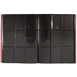 Monster Binder - 9 Pocket Trading Card Album - Holofoil Red (Anti-Theft Pockets Hold 360+ Cards)