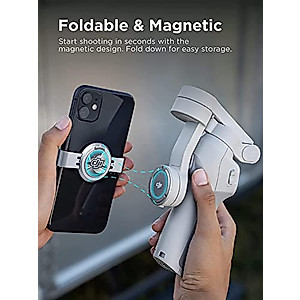DJI OM 4 SE - 3-Axis Smartphone Gimbal Stabilizer with Tripod, Magnetic Design, Portable and Foldable, ActiveTrack 3.0, Story Mode, Vlogging Stabilizer, YouTube TikTok Video, for Android and iPhone