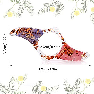 Prasacco 2 Pieces Book Page Holder, Dried Flower Transparent Thumb Ring Page Holder Handmade Personalized Flower Resin Bookmark Book Reading Accessories for Teachers Student Bookworm Readers Literary
