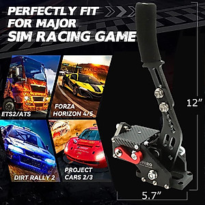 OSIAS 64Bit PC USB Handbrake?Sim Handbrake With Clamp for Racing Games Logitech T500 G25/G27/G29 T500 T300 FANATECOSW Dirt Rally ?DiRT Rally 2/4,LFS