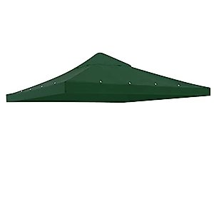 Yescom 10'x10' Gazebo Top Replacement for 1 Tier Outdoor Canopy Cover Patio Garden Yard Dark Green Y0041007