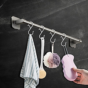 Zienlay 20 PCS S Hooks for Hanging, 3.5 Inch Metal S Hooks Heavy Duty for Hanging Plants, White S Shaped Hook Safety Buckle Kitchen Pot Rack Closet Hooks for Utensils, Pots, Pans,Clothes, Bags