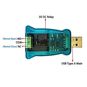 DSD TECH SH-UR01A USB Relay Controller for Computer and Laptop(1CH)