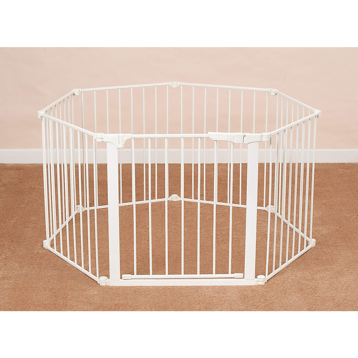 KidCo G3000 Auto Close Configure Gate w/ 30" Door - Wide Area Baby Gate Enclosure (White)