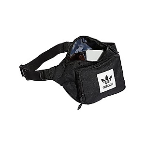 adidas Originals Originals Sport Hip Waist Pack, Black/White, One Size