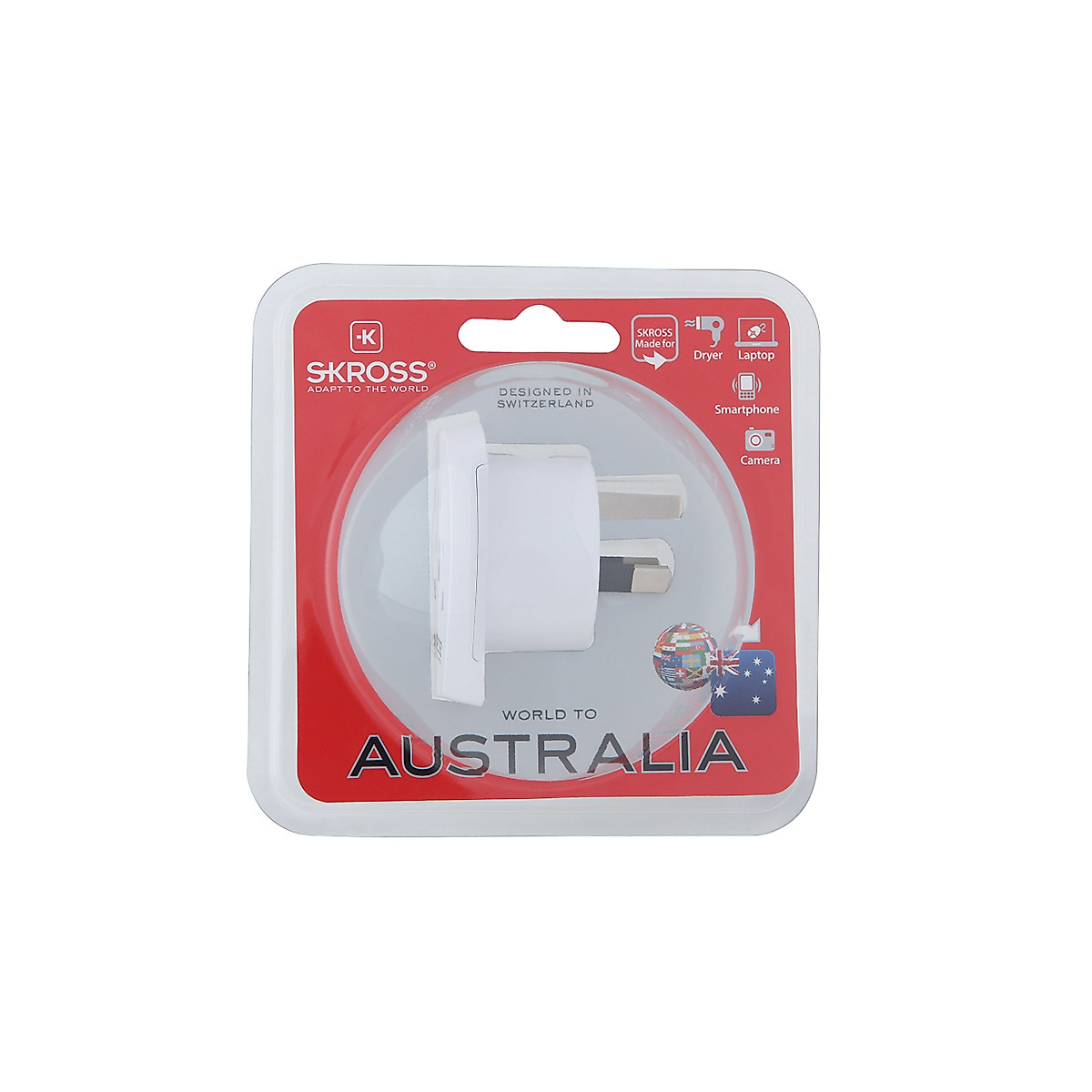 Skross World to Australia/China Country Travel Adaptor, White