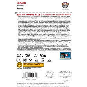 SanDisk microSDXC Extreme Plus 256GB (A2/ V30/ U3/ R170/ W90)